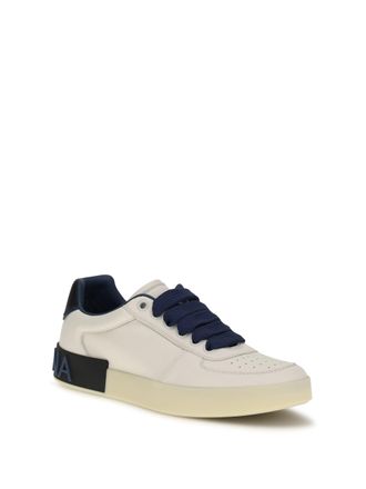 Dolce & Gabbana Mens Portofino Sneakers Bianco-Denim Bianco/denim