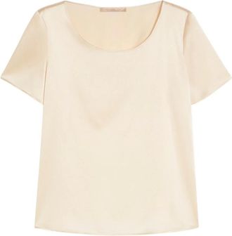 Pennyblack Femme, Blouses et Chemises, Beige, Taille: 46 FR T-shirt en soie