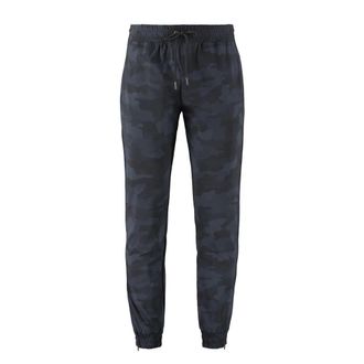 THE (ALPHABET) Camouflage Technische Stoffhose mit Rei&szlig;verschluss - - Trousers - Herren - Schwarzk - XL