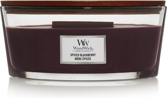 Woodwick Ellipse Duftkerze | Spiced Blackberry | mit knisterndem Docht | Brenndauer: bis zu 50 Stunden