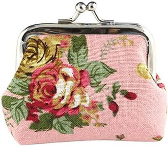 Generic Portefeuille pour femme avec boucle - &Eacute;l&eacute;gant - Style vintage - Rose - Pratique et habile