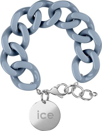 Ice Watch ICE - Jewellery - Chain bracelet - Artic blue - Silver - Kettenarmband mit blaufarbenen XL-Maschen für Frauen, geschlossen mit einer silberen Medaille