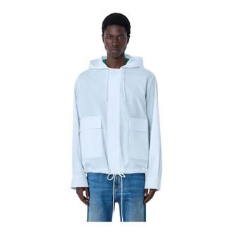 Lacoste Homme, Vestes, Blanc, Taille: S/M Runway Hooded Poplin Jacket