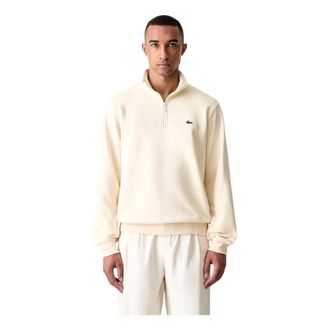 Lacoste Sweatshirt mit hohem Kragen und Rei&szlig;verschluss aus Fleece - - Sweatshirts & Hoodies - Herren - Beige - M