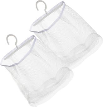 BESPORTBLE Baluue 2 St&uuml;ck W&auml;schenetz zum Aufh&auml;ngen Faltbare Netzbeutel aus Atmungsaktivem Material mit Drehbarem Haken Vielseitiger Aufbewahrungsbeutel f&uuml;r W&auml;sch