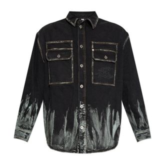 Off-white Homme, Vestes, Noir, Taille: L Veste en Jean Oversize