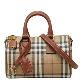 Burberry Pre-owned Sac &agrave; main Nova Check en PVC - Femme - Pre-owned - Beige - Taille: ONE Size