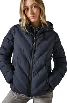 Cecil Damen B201950 Gefütterte Jacke, Dark Navy Blue, XL