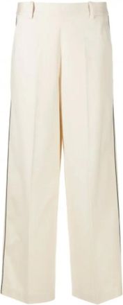 Circolo 1901 Femme, Pantalons, Beige, Taille: 44 FR Pantal&oacute;n Ancho Raya Lateral