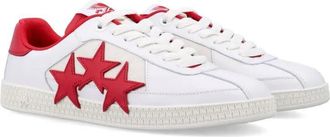 Amiri Low-Top Sneaker - Low-Top White Sneakers With Red Star Appliqu&eacute;s - Gr. 40 (EU) - in Wei&szlig; - f&uuml;r Damen