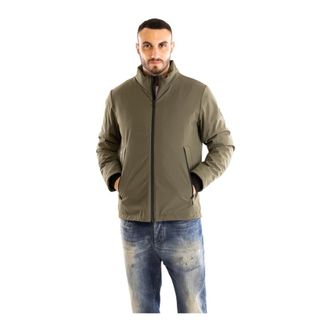 People of Shibuya Kurzer Daunenmantel aus technischem Stoff - - Jackets - Herren - Gr&uuml;n - 2XL
