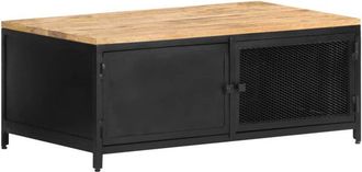 vidaXL Vidaxl - Table basse 90x50x37 cm Bois massif de manguier brut