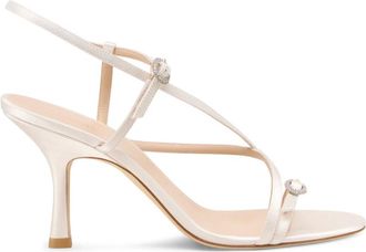 Stuart Weitzman Femme, Chaussures, Beige, Taille: 40 EU Kensington Strappy Sandal 85