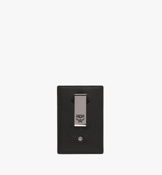 MCM Aren Kartenetui aus Leder mit Maxi-Monogramm und Geldscheinklammer