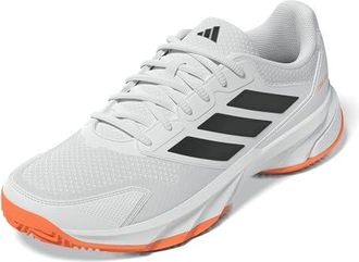 adidas Homme CourtJam Control 3 Clay Tennis Shoes, FTWR White/Core Black/Lucid Orange, 45 1/3 EU