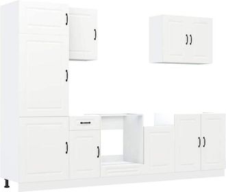 vidaXL 7-tlg. K&uuml;chenschrank-Set Kalmar Wei&szlig; Holzwerkstoff Vidaxl