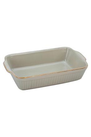CREATABLE Auflaufform, Taupe, Keramik, 3 L, rechteckig, 20x7.5x34 cm, Kochen, Auflaufformen
