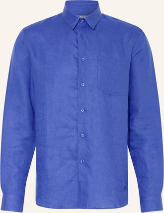 Vilebrequin Leinenhemd Caroubis Comfort Fit blau