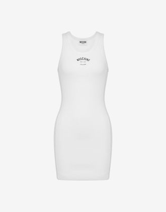 Moschino Robe en coton stretch - Blanc