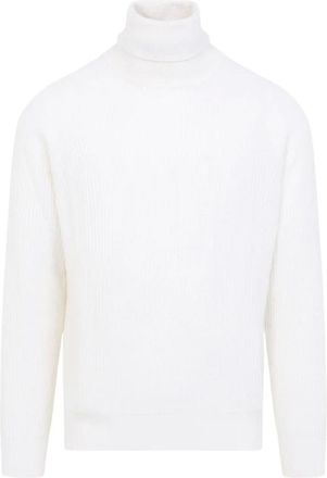 Canali Col roul c&ocirc;tte - Homme - Pulls - Blanc - Taille: L