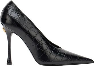 Roberto Cavalli Femme, Chaussures, Noir, Taille: 38 EU Escarpin fa&ccedil;on croco avec monogramme RC