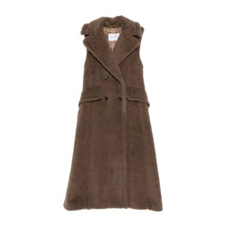 Max Mara Femme, Manteaux, Brun, Taille: 34 FR Manteau long crois&eacute; classique