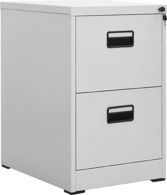 Generic Stahl Aktenschrank, B&uuml;roschrank, Schubladenschrank, Schrank, Stahlschrank, Lagerschrank, Universalschrank, Kommode(Wei&szlig; 46x62x133cm) (46 x 62 x 72,5 c