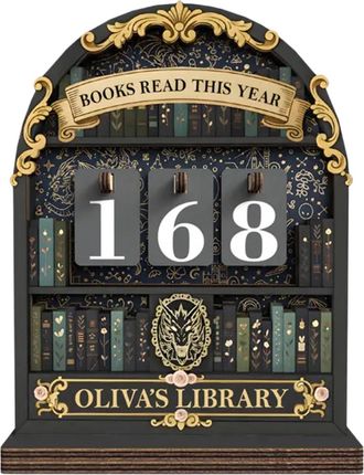 Generic Books Read This Year Counter, Personalisiert Buch Tracker Schild, Buchz&auml;hler Tracker Deko B&uuml;cherregal, F&uuml;r Zuhause Bibliothek Klassenzimmer B&uuml;ro Arbei