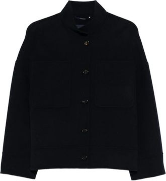 Max Mara Femme, Vestes, Bleu, Taille: 34 FR Giacca Renna