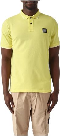 Stone Island Homme, Tops, Jaune, Taille: M Polo M/C
