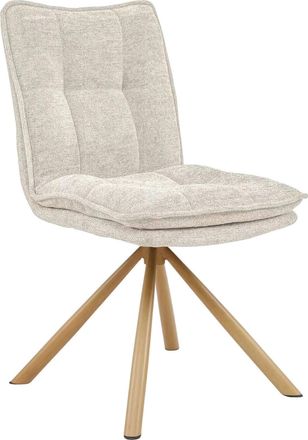 CARRYHOME Stuhl, Eiche, Beige, Metall, Textil, Drehkreuz, 52x89x65 cm, Bsci, Stoffauswahl, Sitzfläche 360° drehbar, Stühle