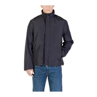 A|X Armani Exchange Blazer &agrave; col roul&eacute; avec poches avant et fermeture &eacute;clair - Homme - Vestes - Bleu - Taille: XL