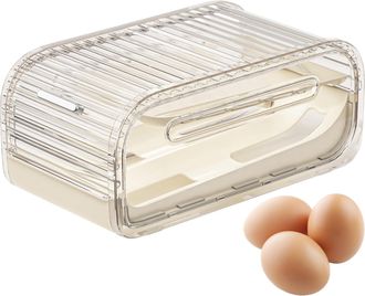 Generico Eier-Organizer, doppellagig, mit Automatik und Schiebedeckel, Beh&auml;lter mit Deckel und gro&szlig;em Fassungsverm&ouml;gen, f&uuml;r Haus, Wohnung, Restaurant und Landh