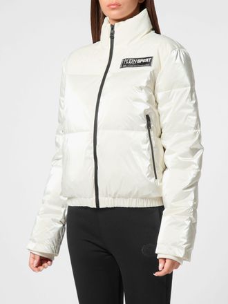 Plein Sport Blouson bomber court matelass&eacute; et rembourr&eacute; &agrave; col montant