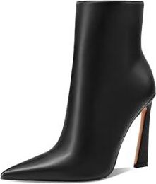 Queen Helena Bottines à talons hauts Bottines décontractées élégantes pour femme K4015, Noir en polyuréthane., 39 EU