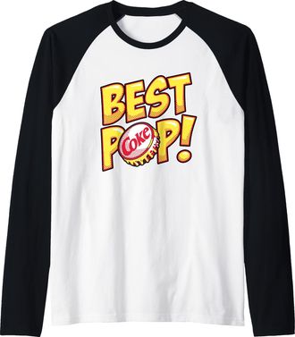 Coca Cola Ware Classic Best Pop! Cap Vintage Big Chest Text Logo Raglan