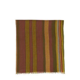Paul Smith Foulard &agrave; rayures en coton