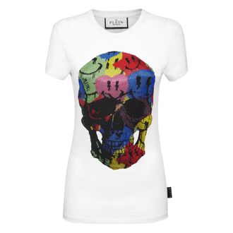 Philipp Plein T-Shirt Pure Smile - - Tops - Damen - Wei&szlig; - L