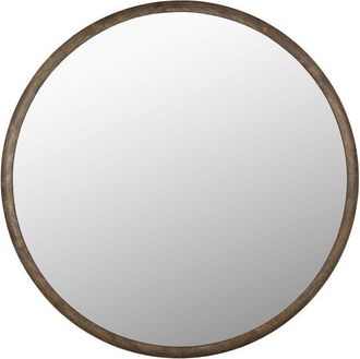 Dutchbone Dutchbone - Miroir rond en bois &oslash;80cm - Bois fonc&eacute; - Gale