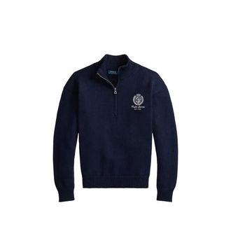 Polo Ralph Lauren Pull Wimbledon &agrave; logo brod&eacute; en coton