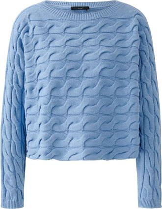 Oui Damen Pullover SIRAH boxy geschnitten Uni