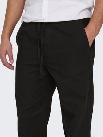 Only & Sons Schlupfhose ONSSINUS LOOSE 0007 COT LIN PANT NOOS Baumwolle mit Leinen, locker geschnitten