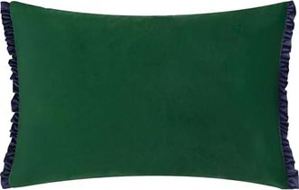 Wylder Tilly Samt-Kissenbezug - Kiefer/Marineblau - 40 x 60 cm