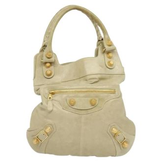 Balenciaga Pre-owned Cuir sacs-main - Femme - Pre-owned - Beige - Taille: ONE Size