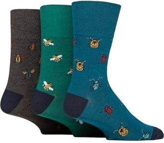 SockShop RHS Royal Horticultural Society Homme Chaussettes - RHS x Gentle Grip &Agrave; motifs, Coton Chaussettes, Cadeau pour les jardiniers, Taille 39-45 3 Paires I