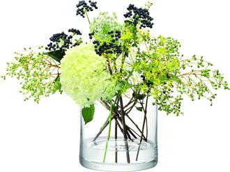 LSA International Column Vase/Kerzenhalter, Glass, Clear, 17 cm x 17 cm x 17 cm