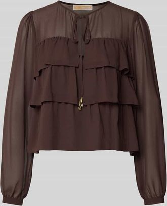 Michael Kors Regular Fit Bluse im Stufen-Look