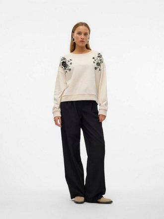 Vero Moda Sweatshirt VMHELEN TRINA (1-tlg) Stickerei