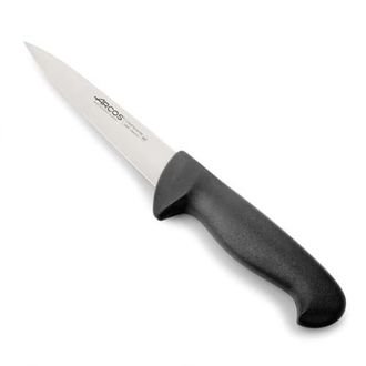 Arcos Couteau de Boucher Professionnel - Lame Acier Inoxydable NITRUM 15 cm - Coupe Pr&eacute;cise et Durable - Manche Ergonomique Polypropyl&egrave;ne Noir - S&eacute;rie 2900