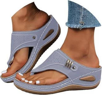 Generic Sandales orthopédiques compensées pour femme, avec soutien de la voûte plantaire, sandales dété confortables, habillées et décontractées, sandales de 